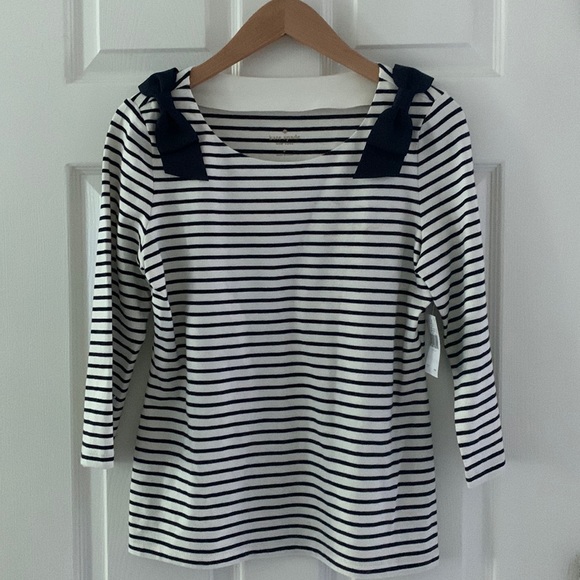kate spade | Tops | Nwt Kate Spade Bow Shoulder Top | Poshmark